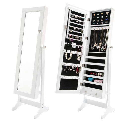 Letitia Lane Demelza Lockable Jewellery Cabinet Mirror Temple Webster